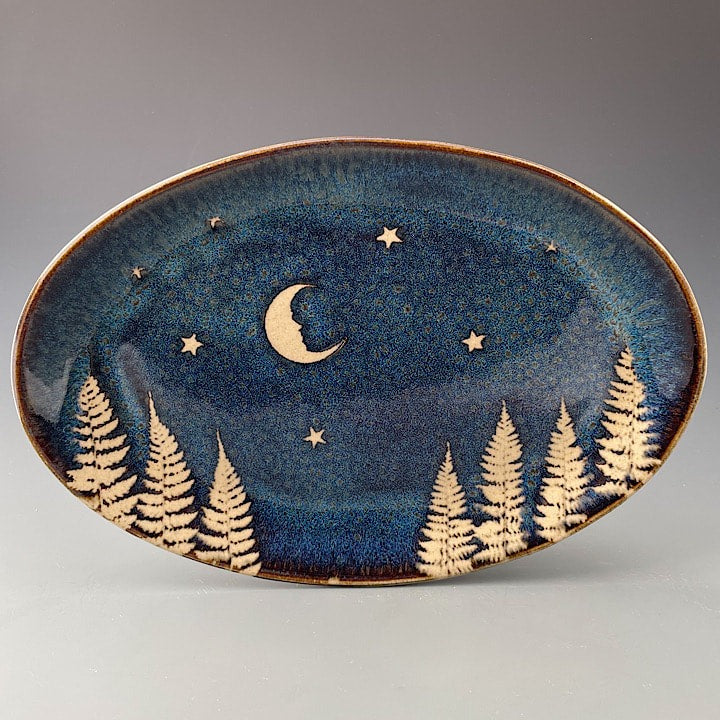 Kaleidoscope Pottery- Moon, Stars & Ferns (various options) – The ADKX ...